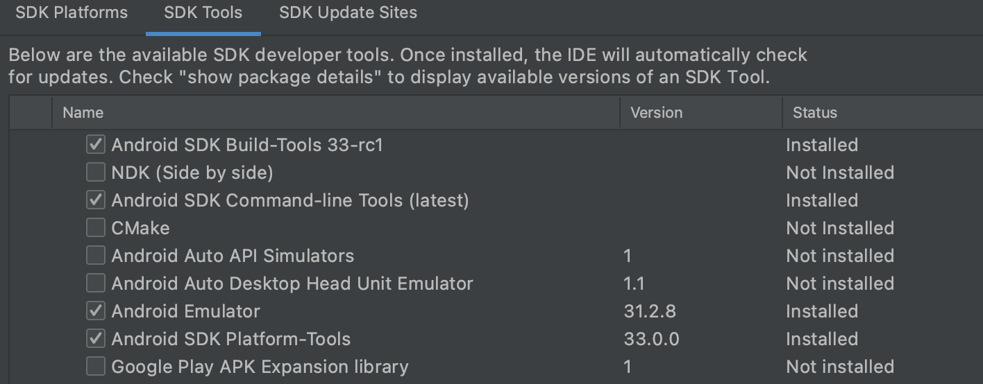 cordovaでのandroidアプリ開発で環境構築ができない。Android target: not installed
