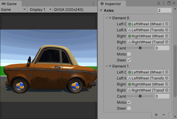 【wheelcollider】Unityで回転軸、向きを指定してタイヤを回転させたい | teratail