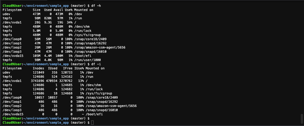 AWS Cloud9 EC2 ボリューム不足が解消されない（無料版使用中） | teratail