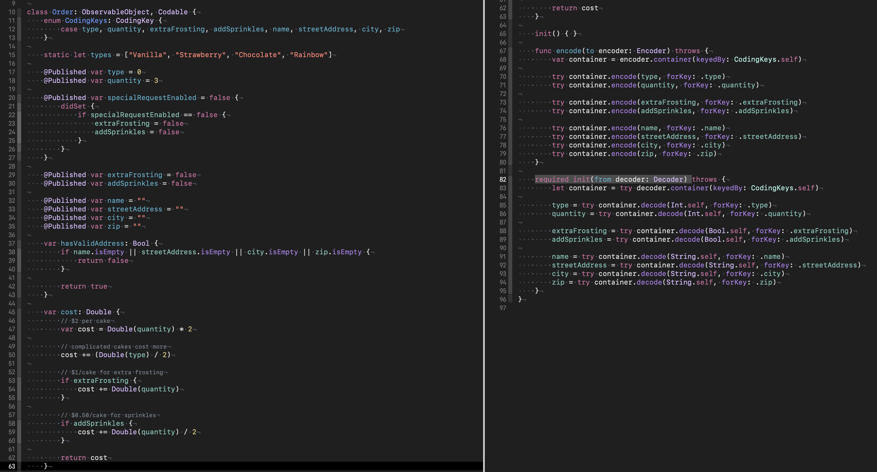 func encode(to encoder: Encoder) throwsメソッド、 required init(from decoder: Decoder) throwsイニシャライザについて