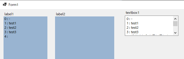 数千行の文字列をWinFormsのLabelに表示したい | teratail