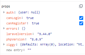 laravel9+breeze+ineatia+reactのホーム画面のpropsについて