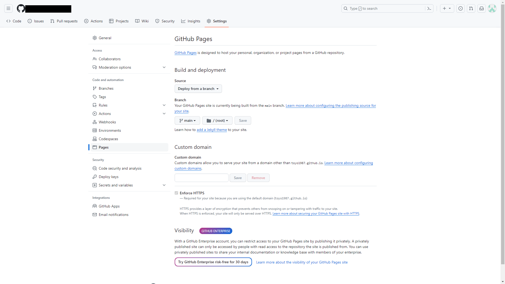 Githubでページの公開ができません | teratail