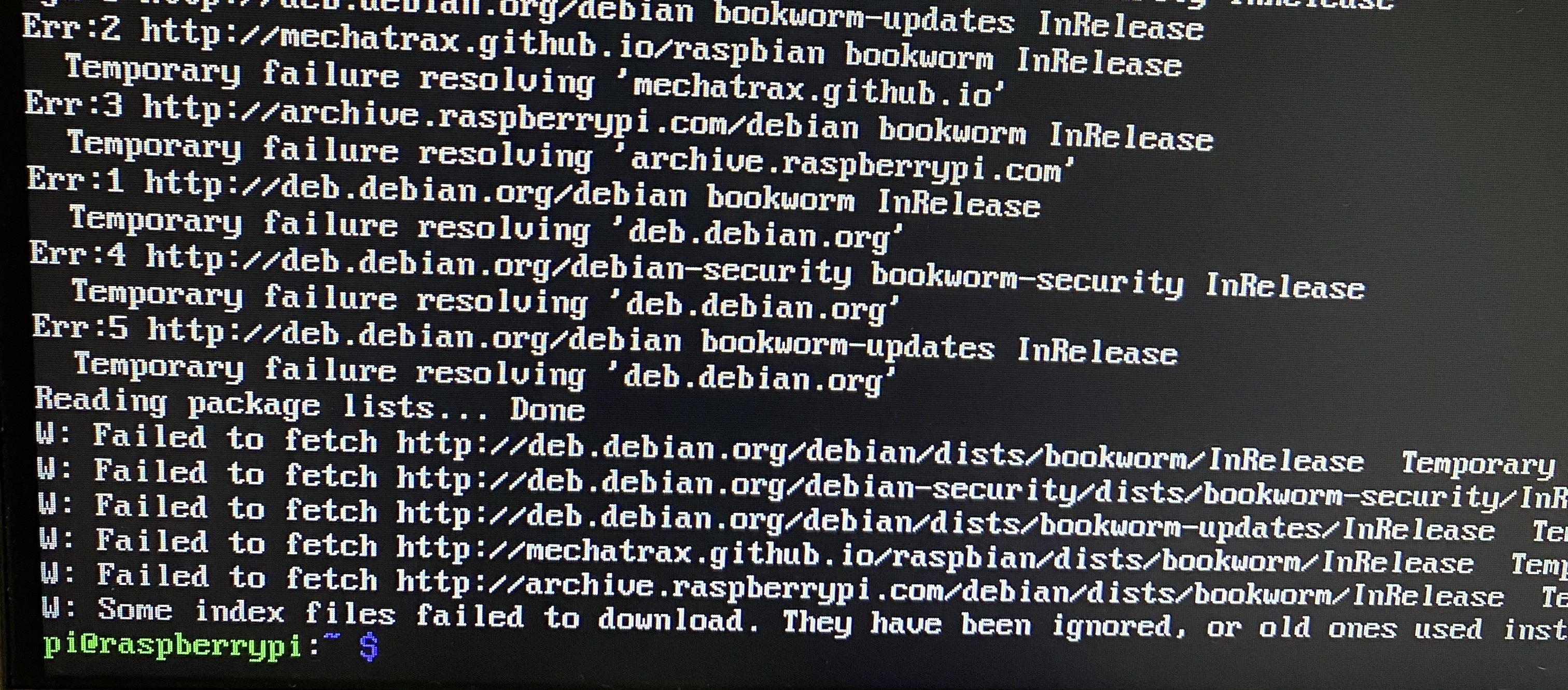 Raspberry Pi OS Liteのデスクトップ化でエラーが発生する