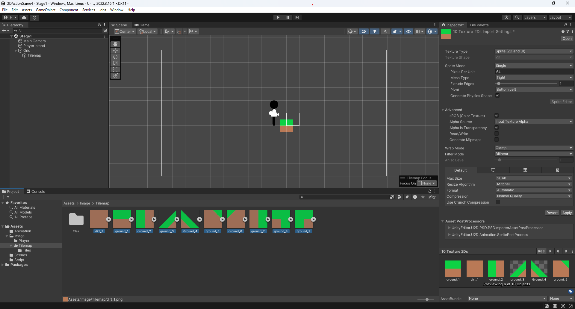 UnityのTilemapでタイルがずれてしまう | teratail